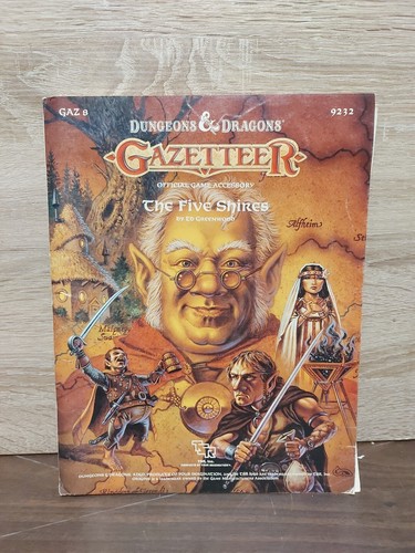 D&D Gazetteer GAZ8 THE FIVE SHIRES with No Map 9232 TSR 10938 | eBay