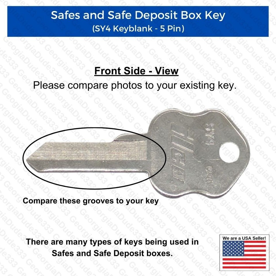 (1) Uncut SY4 Safe Key 5-Pin Brinks FireKing King Kumahira Security ...