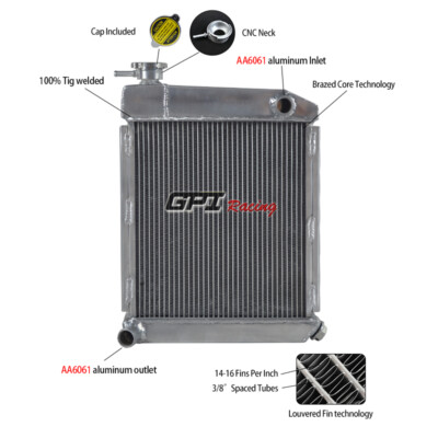 52mm alloy radiator FOR Mini Cooper S,Morris Moke,race/rally 1959-96 ...