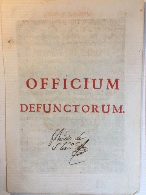 OFICIO DE DIFUNTOS/ OFFICIUM DEFUNCTORUM, 1757 | eBay