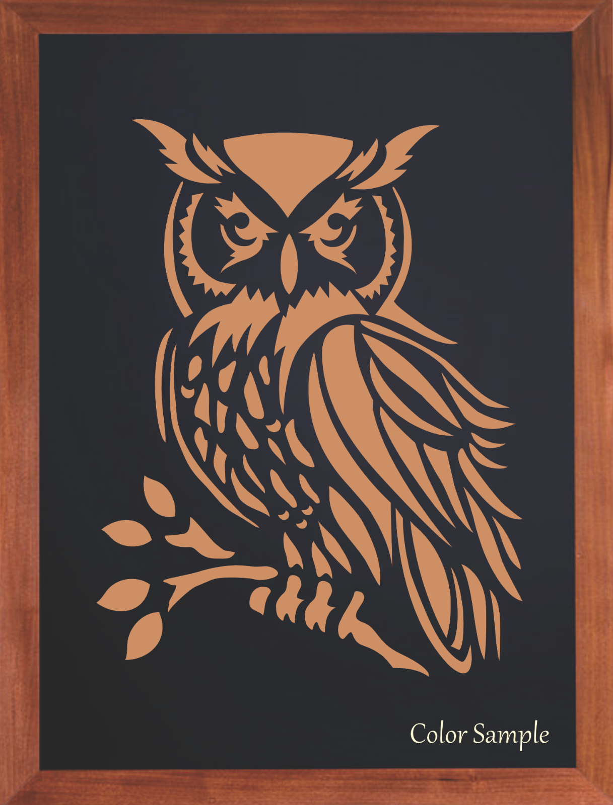 Great Horned Owl Bird in Tree Stencil Joanie Home Decor Cabin DIY Art ...