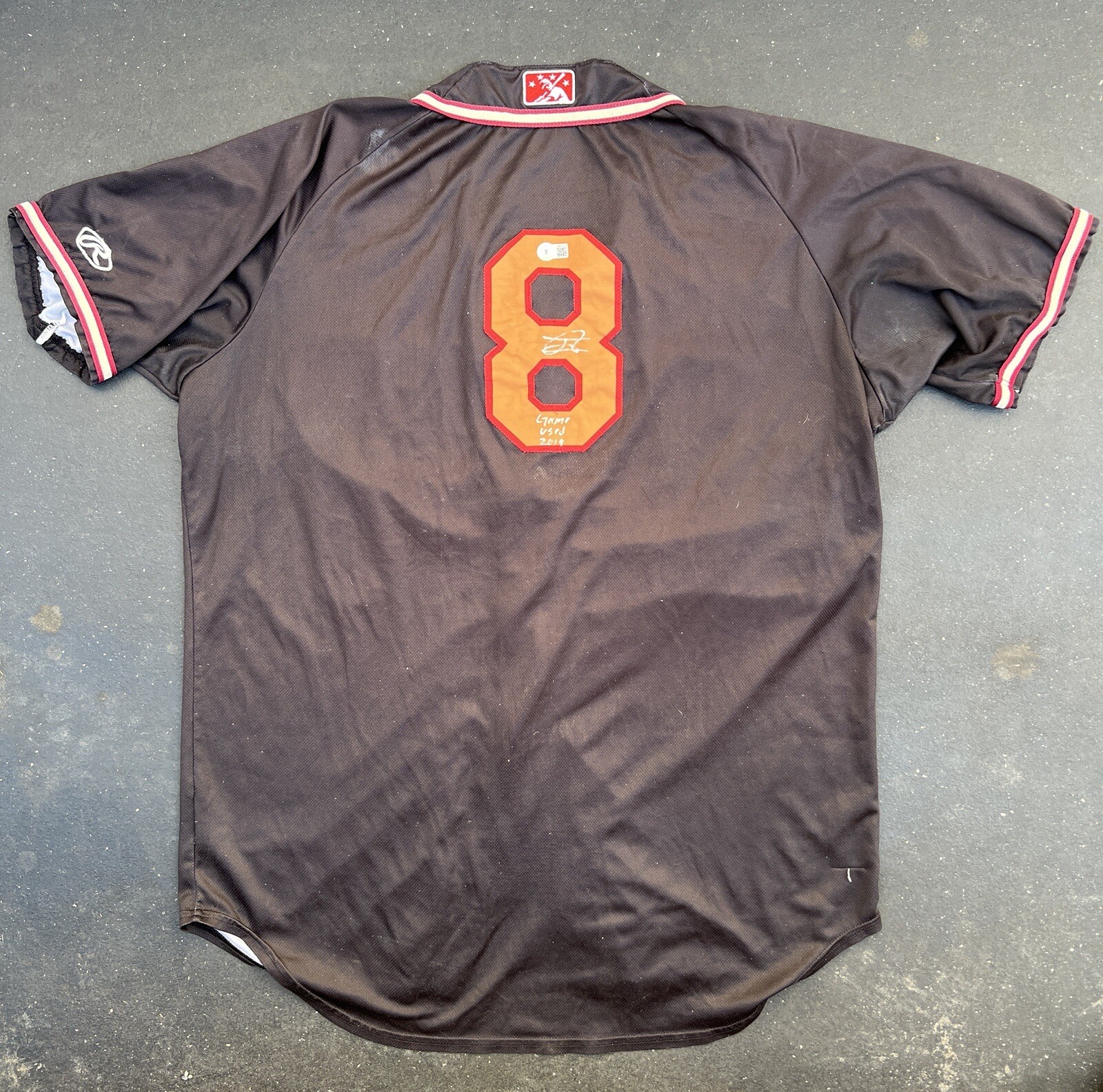 Julio Rodriguez Game Used Jersey Autographed. Modesto Nuts, Seattle ...