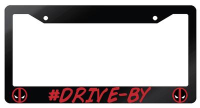 Glossy Black #Drive-By License Plate Frame Auto DEADPOOL | eBay