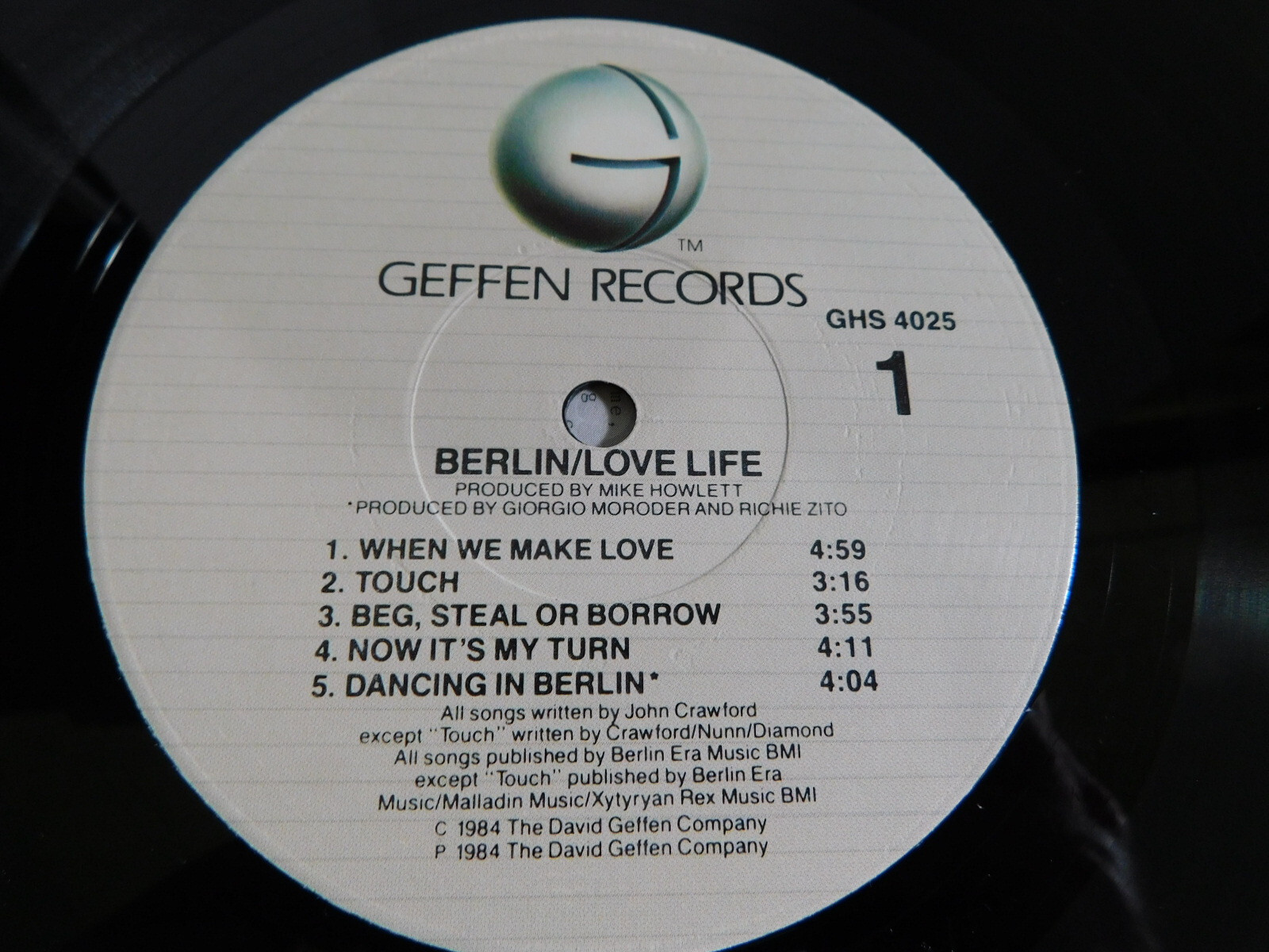 Berlin – Love Life 1984 12" LP GHS 4025 | eBay