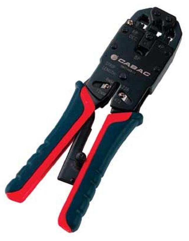 Cabac RATCHET CRIMP TOOL Suitable For RJ11/RJ12/RJ45 Plug, Square ...