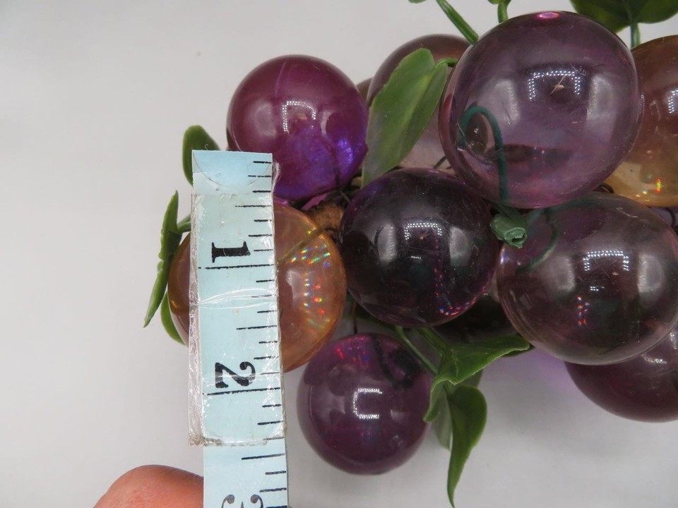 Vintage 1960 Mid Century Lucite Acrylic Grapes Purple Large 2" Balls #9 ...