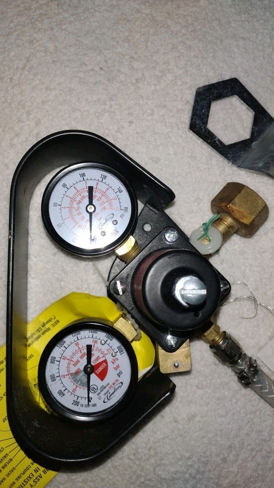Cornelius Primary Co2/N2 Gas Regulator Metal Protector, Double Gauge ...