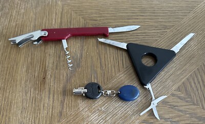 3- Items Including Rostfrei Triangle Hole Pocket Knife 4 Tools, Bezel ...