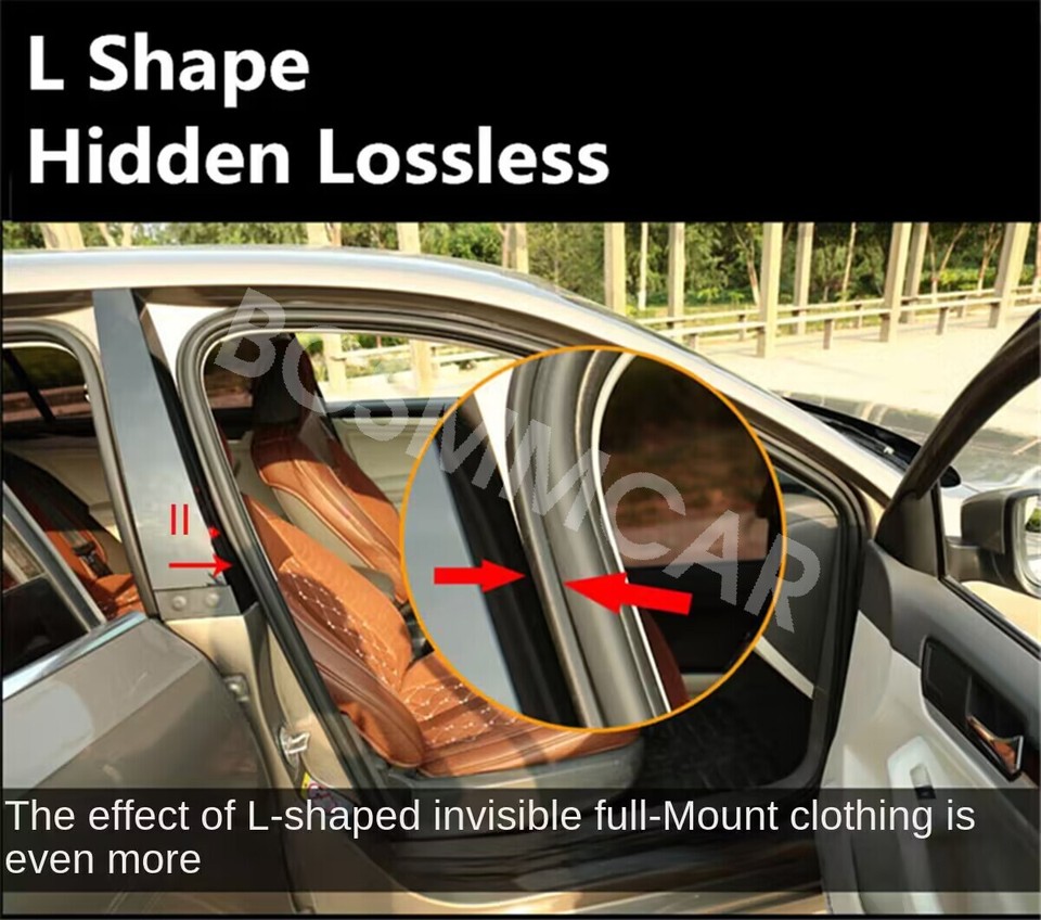 16ft L-Shape Car Door Edge Guard Molding Trim Rubber Edge Strip Seal ...