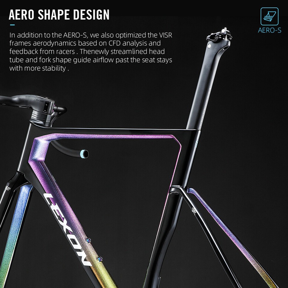 Carbon Road Bike Frame Disc Brake Full Inner Cable Racing Bicycle AERO ...
