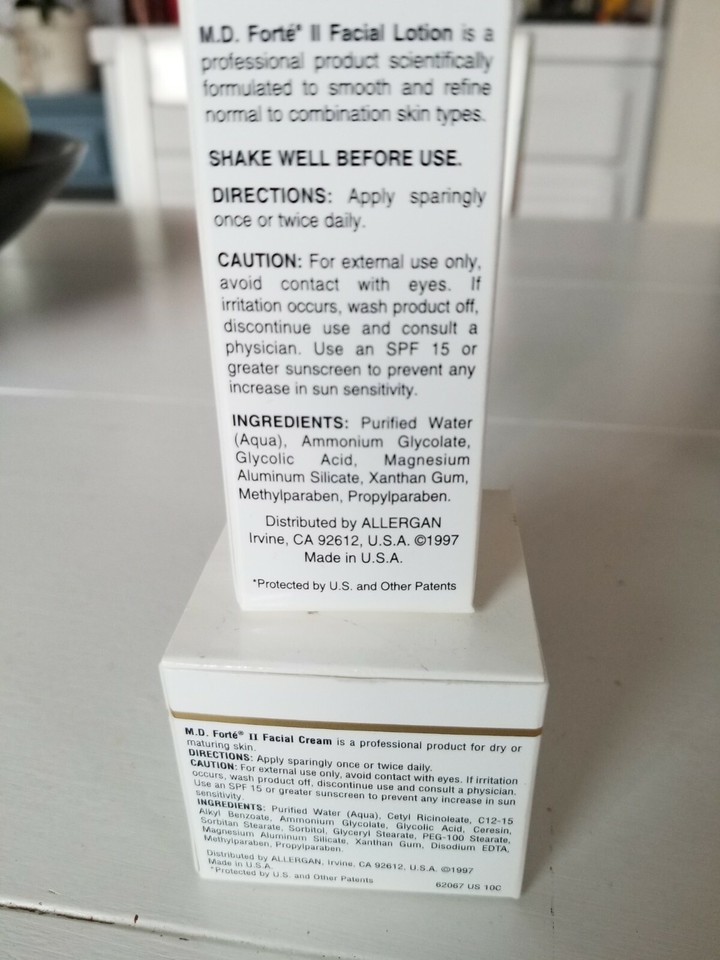 MD Forte Facial Cream ll 1 oz + MD Forte FACIAL LOTION II 2FL ...