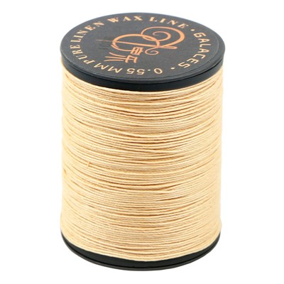 100% Natural Linen Waxed Thread Beige Thread for Bookbinding Macrame ...