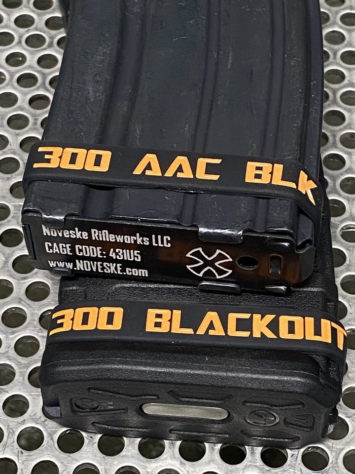 10 PACK of 300 AAC BLK 300 BLACKOUT Magazine Mag ID Bands Free Shipping ...