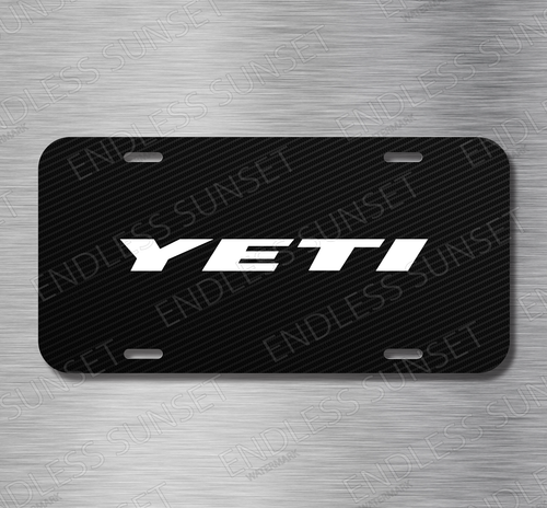 Yeti Car License Plate Front Auto Tag Plate | eBay