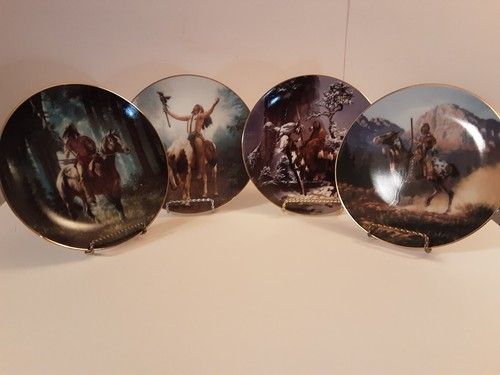 Hamilton Mystic Warriors Plates Lot Of 4 Deliverance,Top Gun,Sun Seeker ...