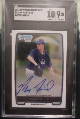 2012 Max Fried Bowman Chrome Autograph SGC 10 | eBay