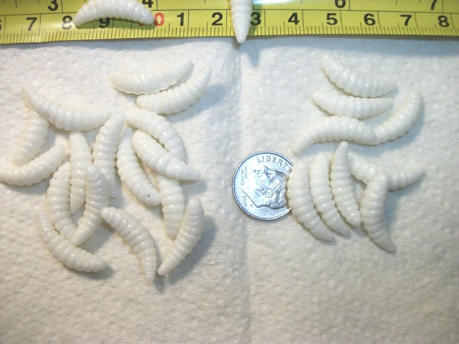 130-7/8"-crappie panfish-maggots-scent-grub-soft wax worms-jigs-glow ...