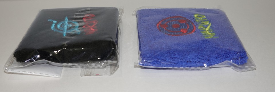 Naruto vintage wrist bands embroidered slashed Konoha & sharingan logo ...