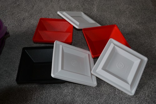 Tupperware Zen Square Bowls x 3 - Stackable - | eBay Australia