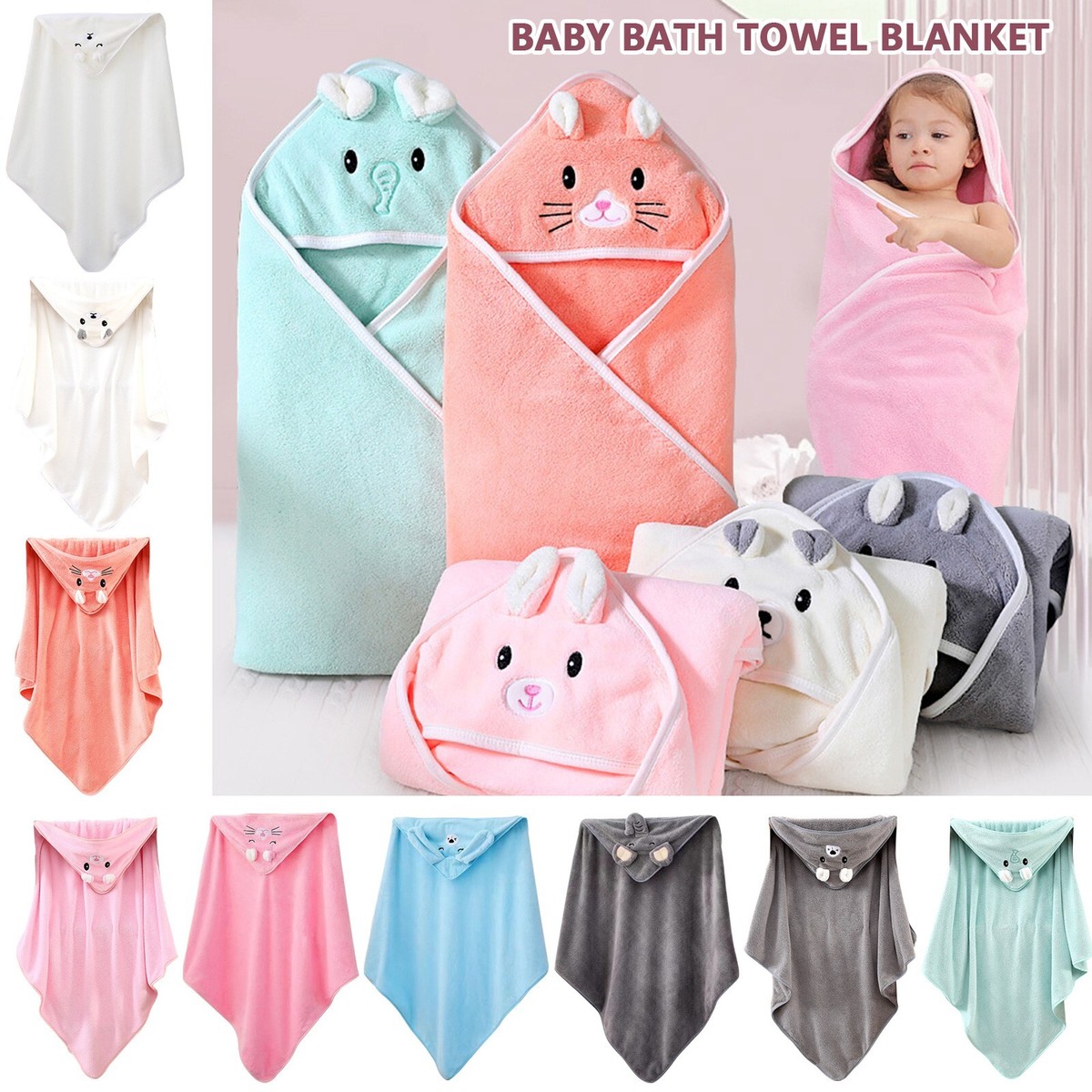 Newborn Baby Bath Towels Award Winning Cuddledry Apron Style Hooded