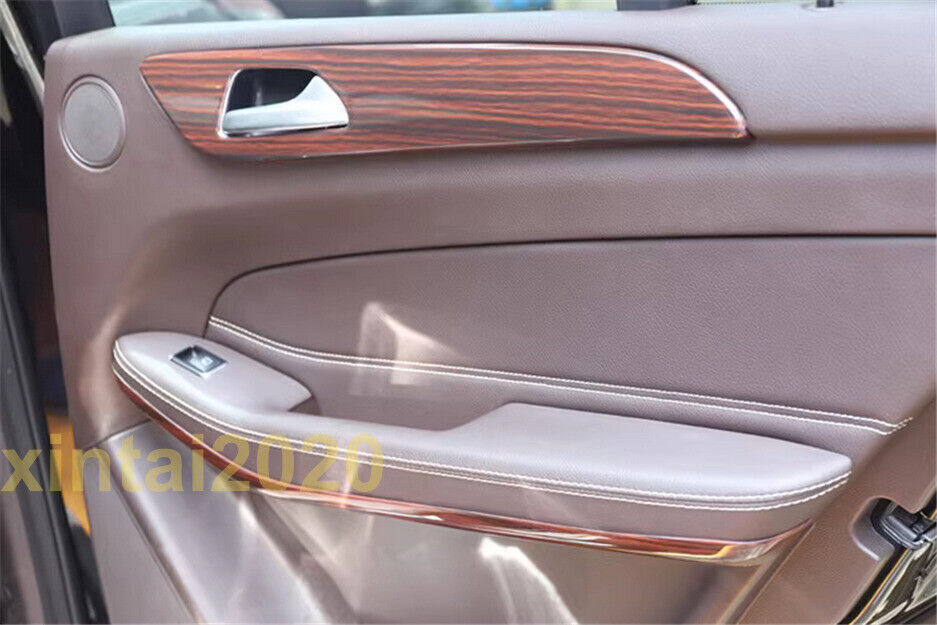 Red Wood Grain Full Interior Kit Cover Trim For Benz GLE W166 GLS X166 ...
