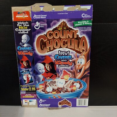 Count Chocula cereal box Casper & Wendy marshmellows 1998 | eBay