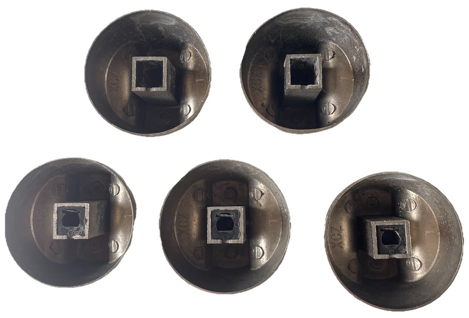 KITCHENAID GAS GRILL KNOB SET FIVE (5) STAINLESS STEEL KNOBS ORIGINAL ...