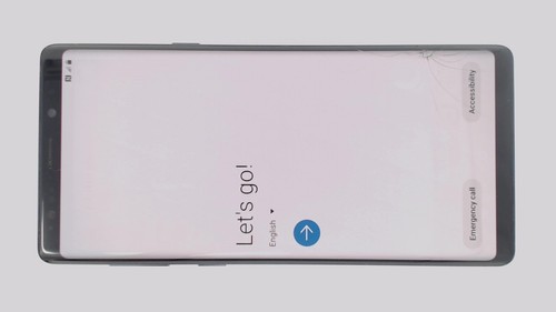 Samsung Galaxy Note 9 SM-N960U (Blue 512GB 8GB) AT&T CRACKED GLAS BURN ...