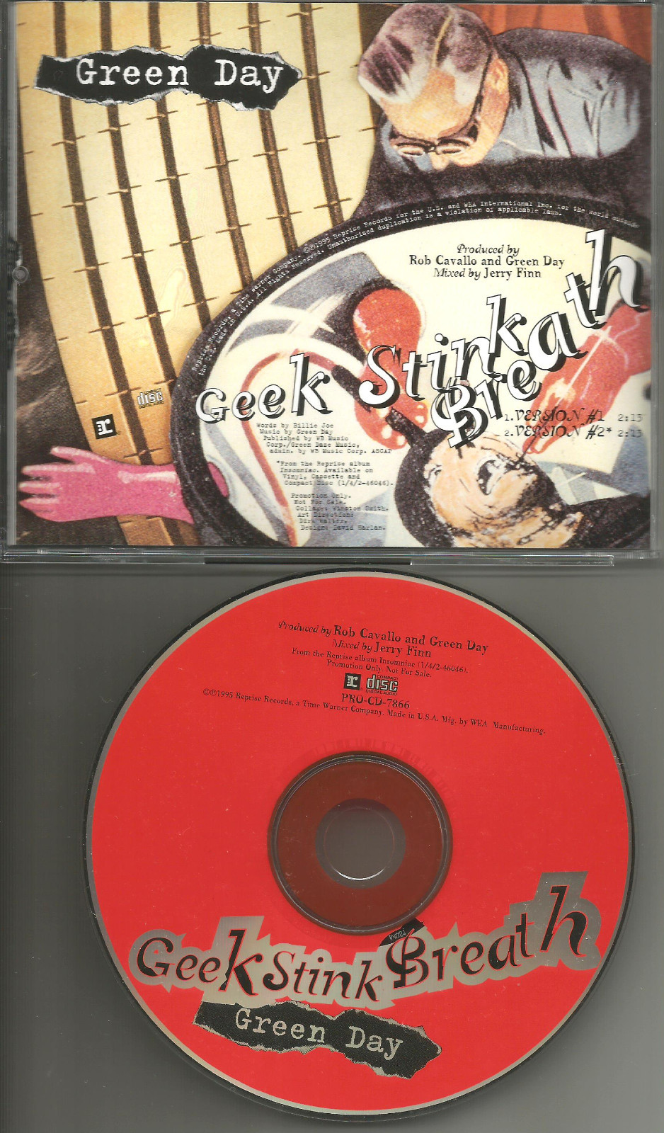 GREEN DAY Geek Stink Breath ORIGINAL 1995 USA PROMO Radio DJ CD single ...