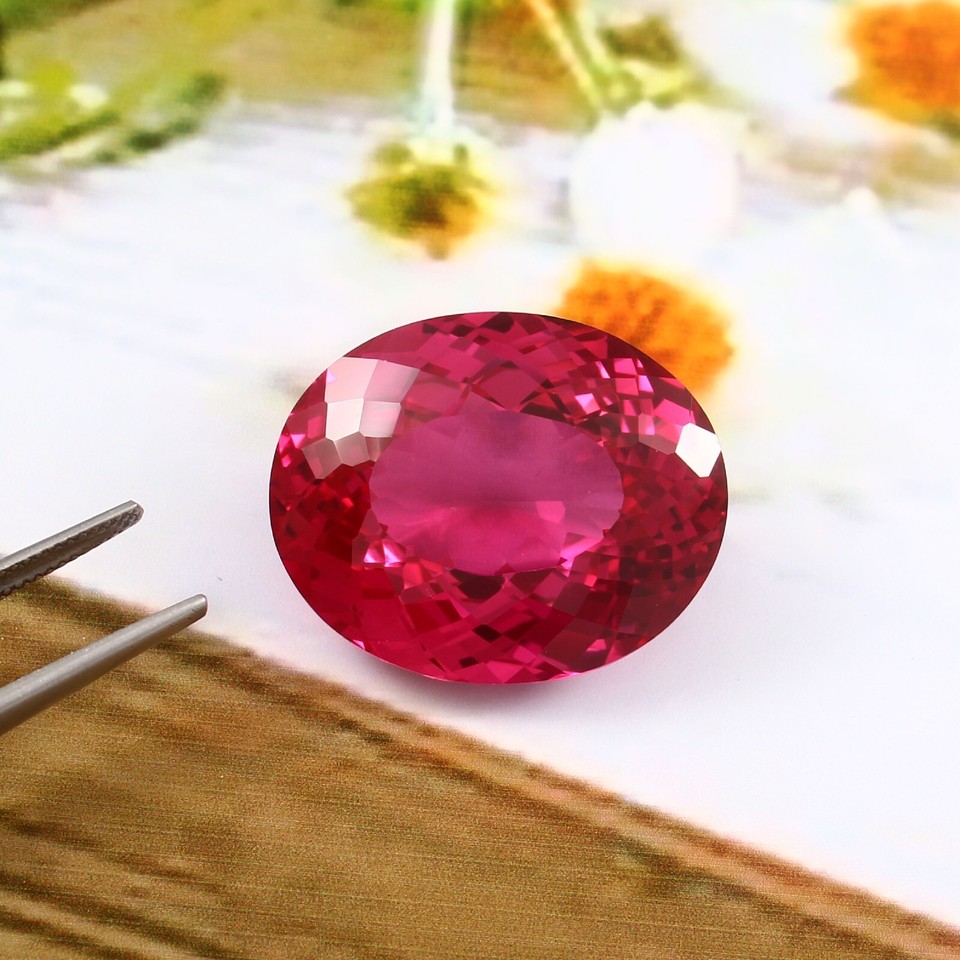 Natural Museum Grade Burma Ruby Loose Oval Cut Loose Gemstone 26x22 MM ...