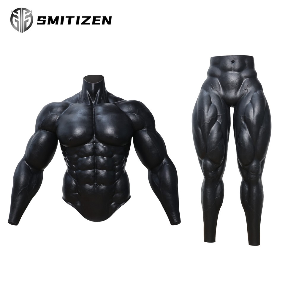 SMITIZEN Silicone Black Upgraded Muscle Suit + Realistic Muscle Pant ...
