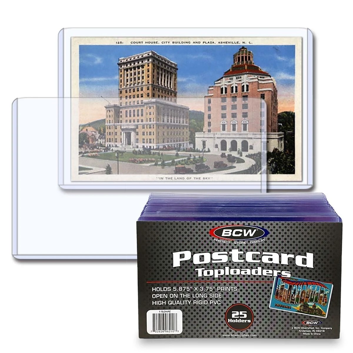 Postcard Sleeves Topload Holders 5 7/8 x 3 3/4 Pack of 25 BCW Rigid ...
