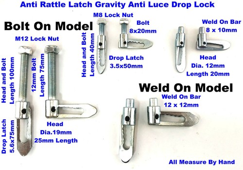 6Pcs Anti Rattle Latch Anti Luce Drop Lock Catch Fastener Bolt on Weld ...