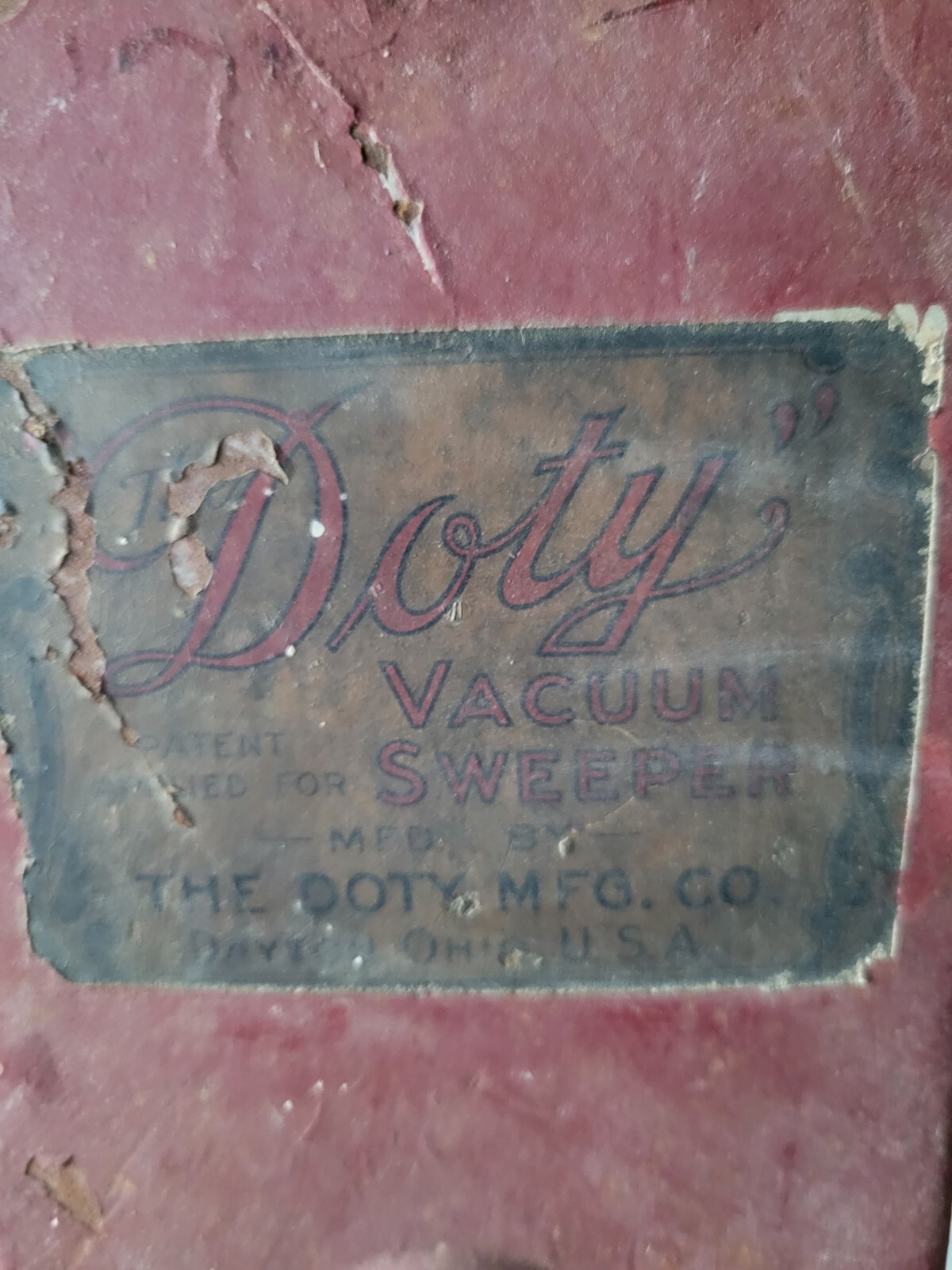 The Doty Vacuum Sweeper Early 1900's Antique Doty Mfg. Co in Dayton ...