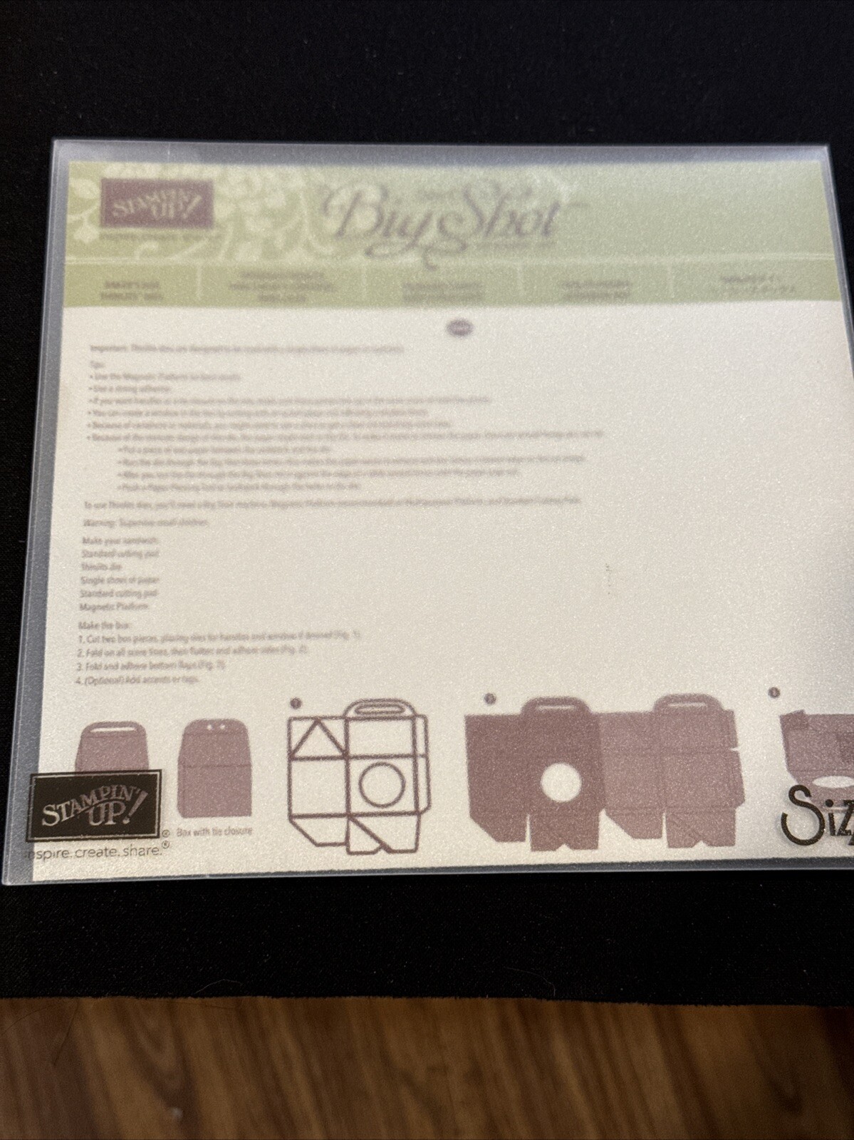 BAKER'S BOX THINLET DIE Stampin Up New Big Shot Gift Sizzix