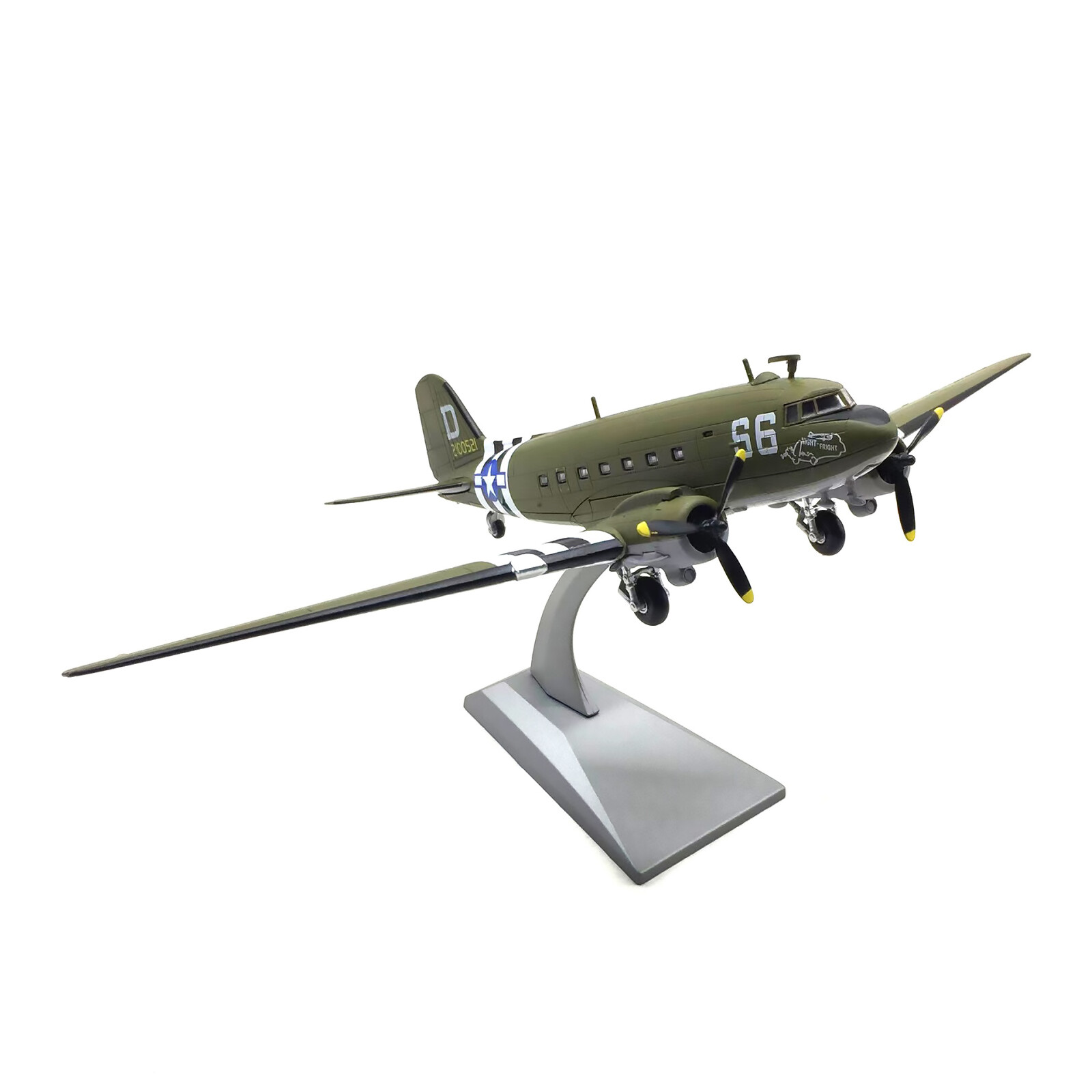 High Simulation 1/100 Scale WWII Douglas C-47 Transport Alloy Aircraft ...
