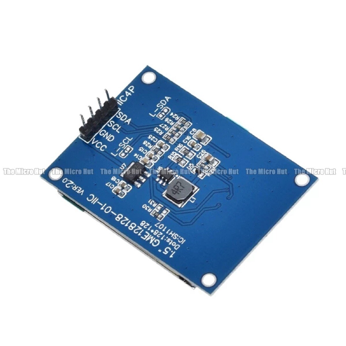 OLED 1.5" White Blue SPI I2C LCD 128x128 Display SH1107 Tested ...