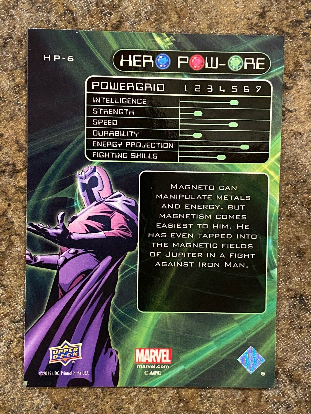 2015 Marvel Vibranium Hero Pow-Ore HP-06 HP6 MAGNETO Combo Shipping ️ ...