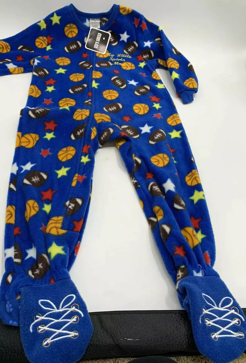 Boys Football Footed Pajamas