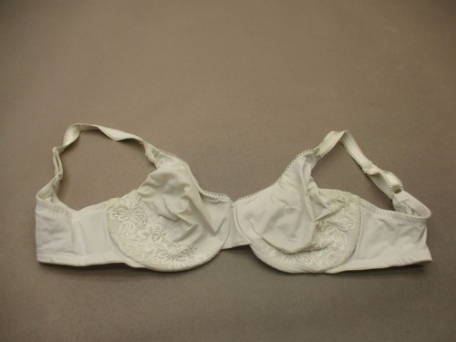 38D Olga Womens White Unlined Underwire Wide Strap Back Closure Demi ...