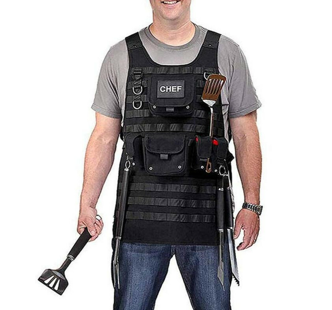 Tactical Molle Apron Outdoor Durable Camping BBQ Chef Apron for ...