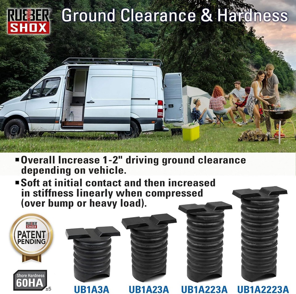 Rubbershox Natural Rubber Rear Bump Stop Mercedes Benz Sprinter 2500/ ...