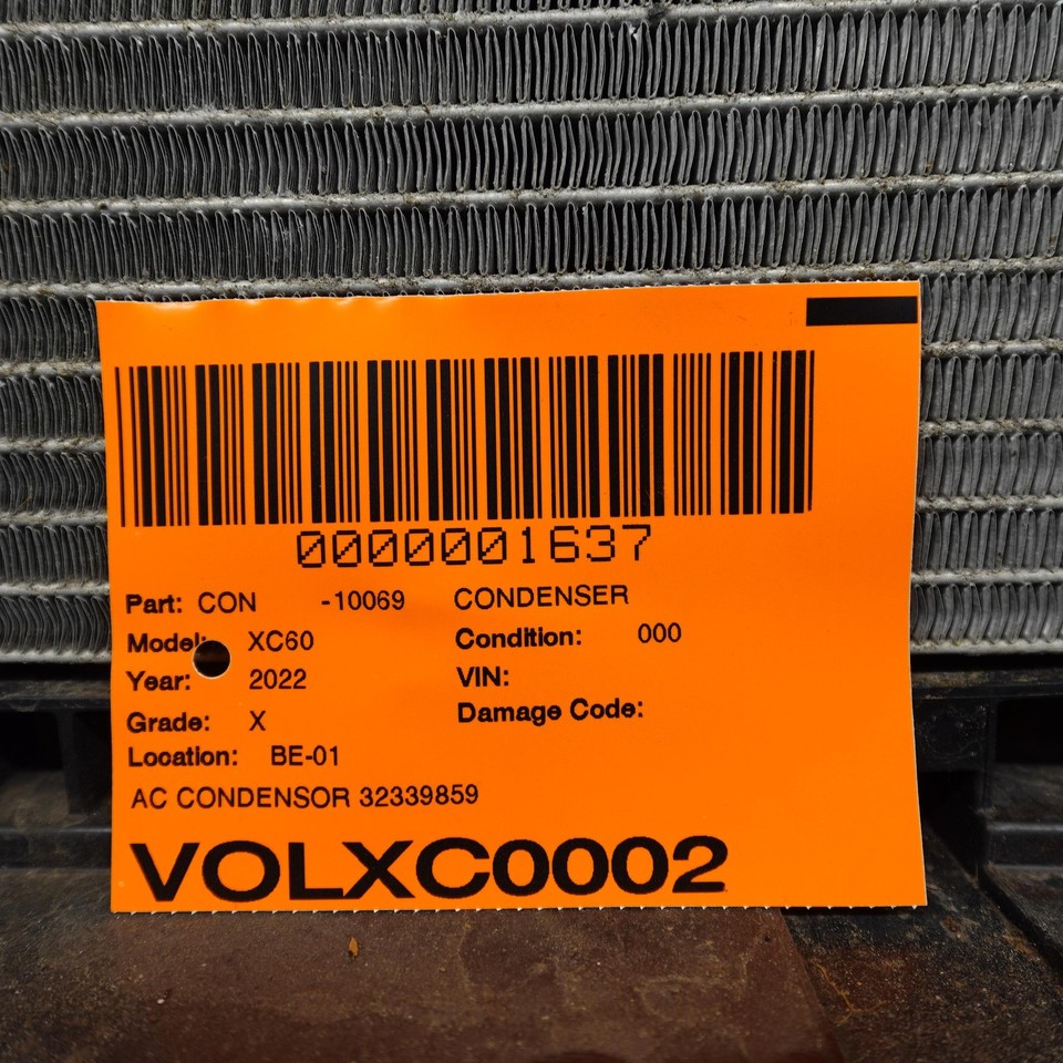 2019-2025 VOLVO XC90 AC CONDENSER HEATER / AIR CONDITIONING RADIATOR ...