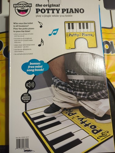 The Original Potty Piano w/Song Book Bigmouth Inc Keyboard Toilet Mat ...