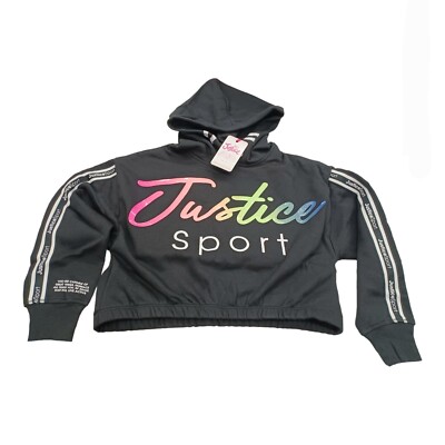 Justice Sport Girls Hoodie Top-10-Black | eBay
