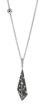 ESTATE 3.16CT WHITE & BLACK DIAMOND 18KT WHITE GOLD 3D DREIDEL FLOATING ...