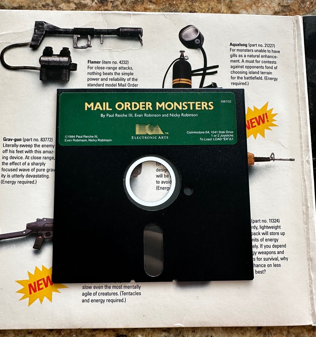 Mail Order Monsters Electronic Arts Game 1984 Commodore Good Condition ...