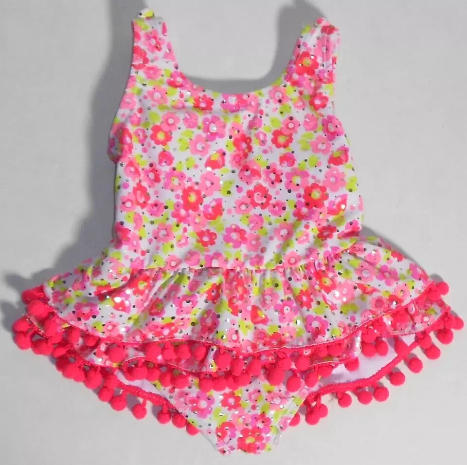 Nicole Miller Toddlers Dainty Floral 1 Piece Swimsuit 3T | eBay