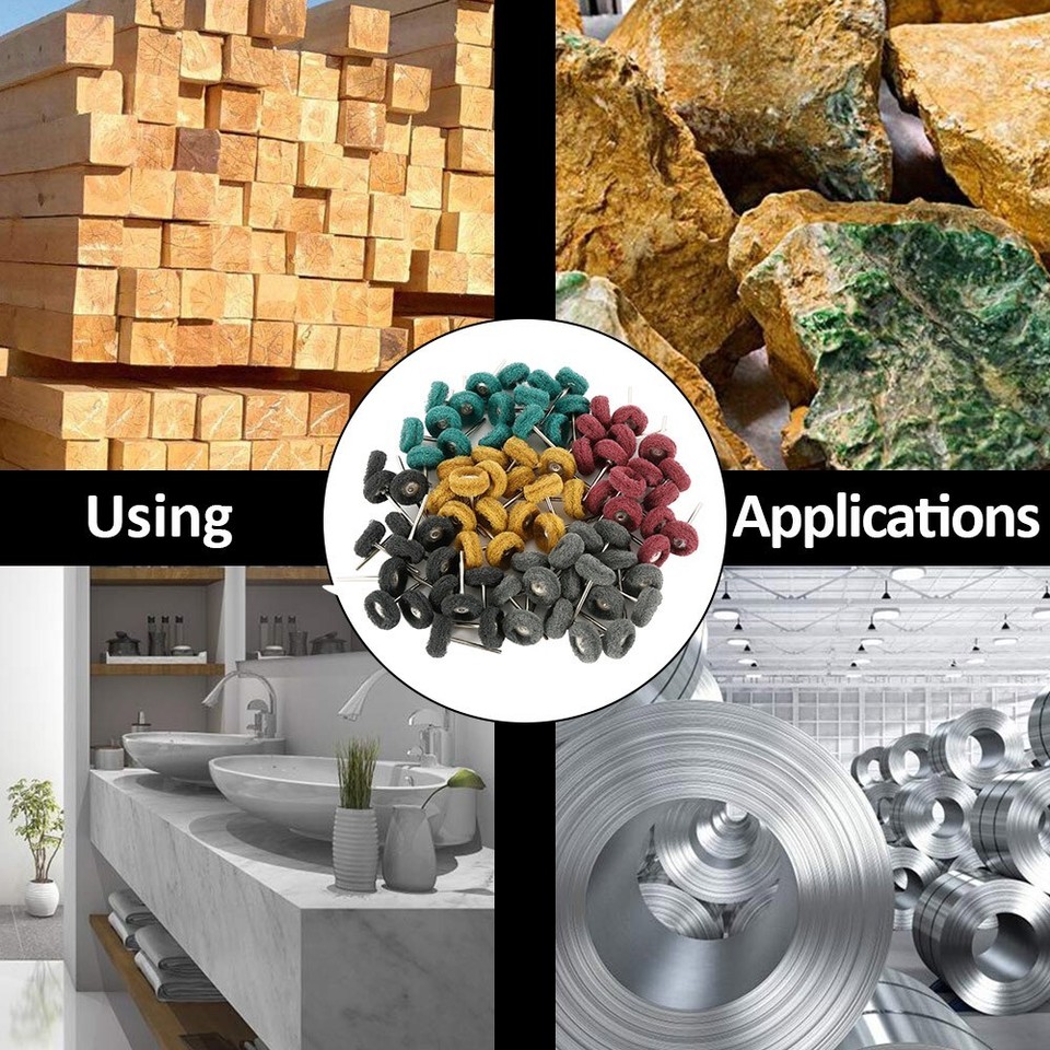 50 Metal Polishing Buffing Wheel Burr Kit Rotary Tool Accessories Set ...