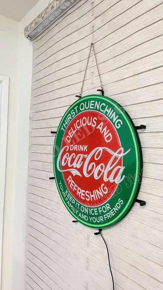 Delicious Coca Cola Coke 24"x24" Vivid LED Neon Sign Light Lamp With ...